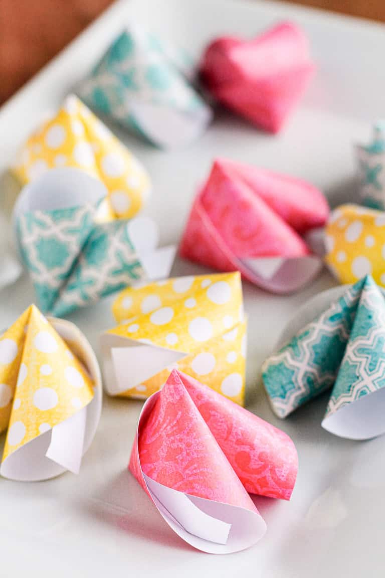 How To Make Origami Paper Fortune Cookies (Printable Template!)