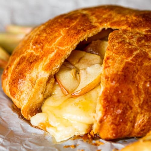 Warm Brie Cheese Baked In A Crescent Roll (Easy Appetizer Recipe!)