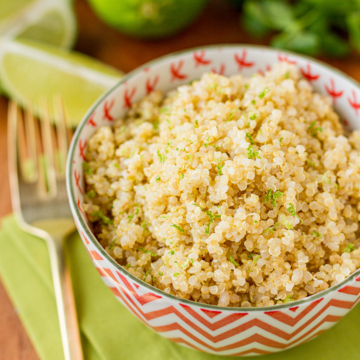 Coconut Quinoa w/ Lime Zest (3-Ingredient Side Dish!)