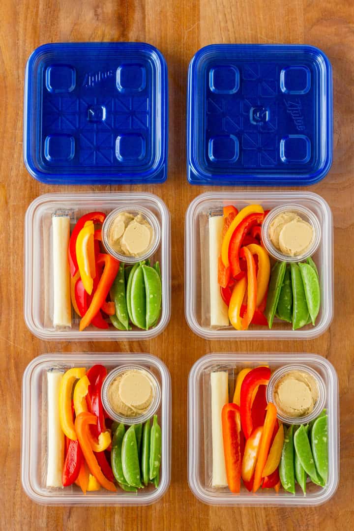DIY Hummus Snack Packs (Hummus and Veggies!)