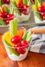 Easy Veggie Cups Appetizer (Individual Appetizers In Cups)