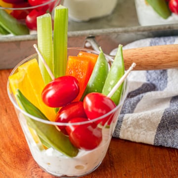 Easy Veggie Cups Appetizer (Individual Appetizers In Cups)