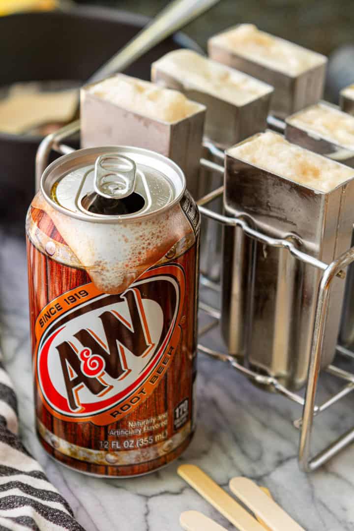 Creamy Root Beer Float Popsicles Recipe