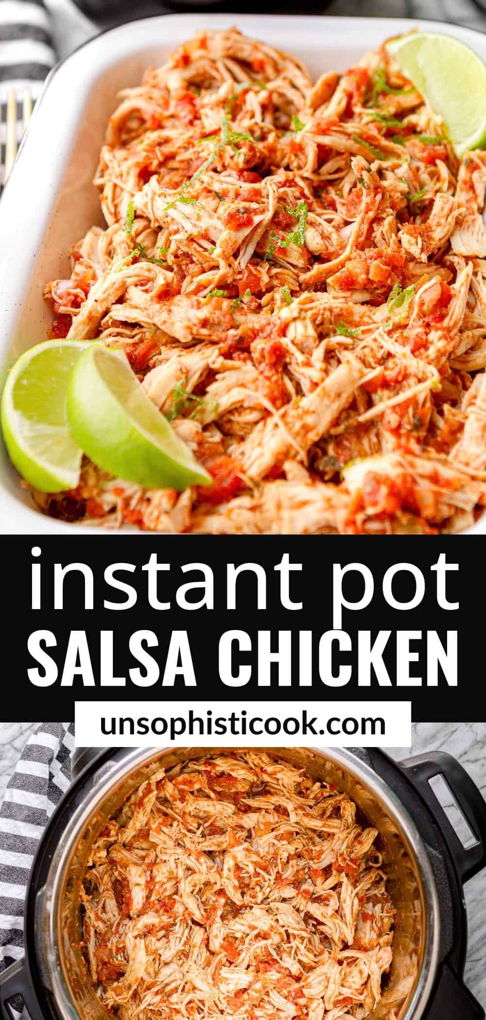 Shredded Salsa Chicken In The Instant Pot (4 Ingredients!)