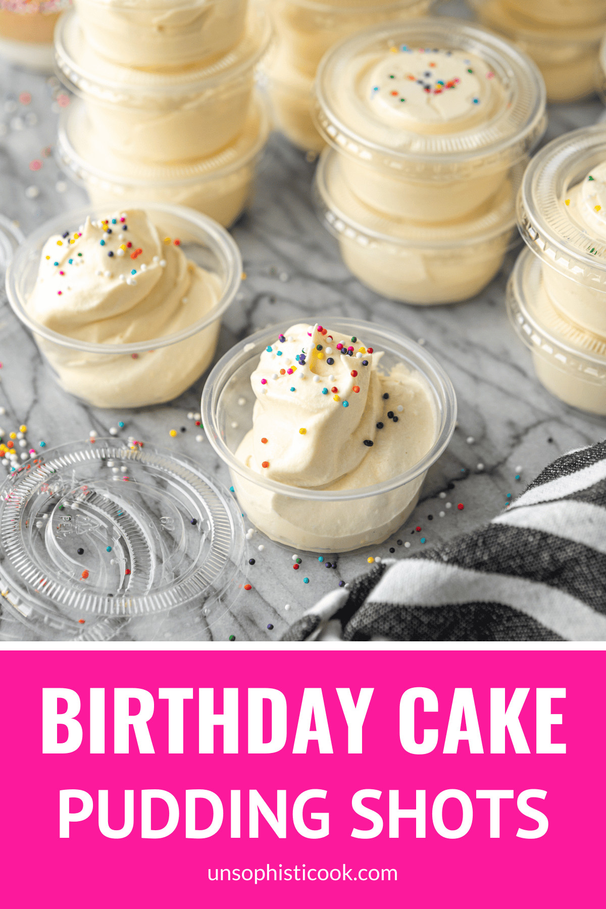 Funfetti Birthday Cake Pudding Shots Recipe